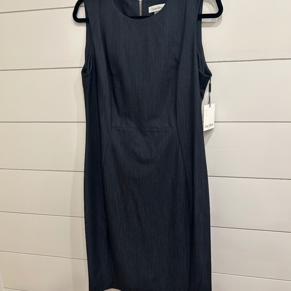 Calvin Klein | Dresses | Calvin Klein Blue Grey Shift Dress | Poshmark
